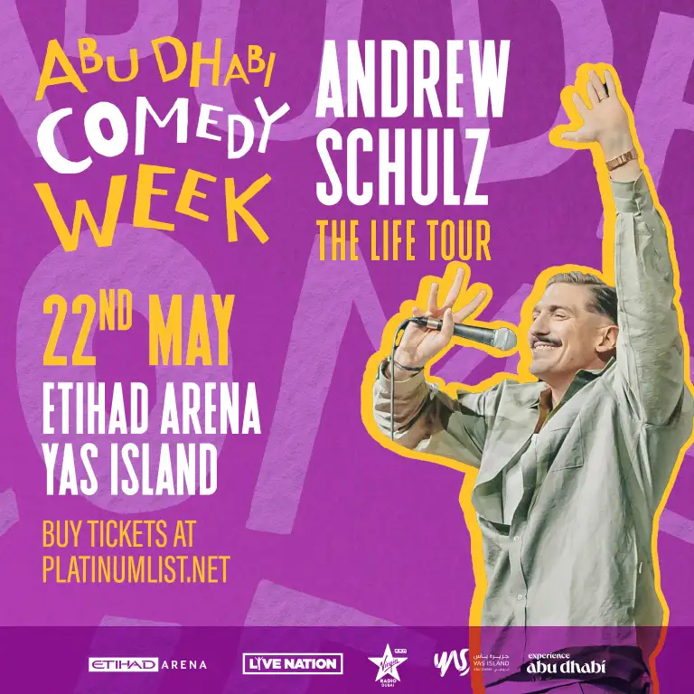 Andrew Schulz - The Life Tour at Etihad Arena in Abu Dhabi ...