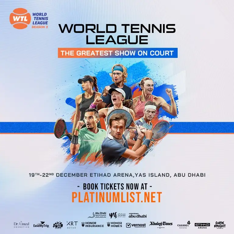 World Tennis League presents the Greatest Show on Court at Etihad Arena ...