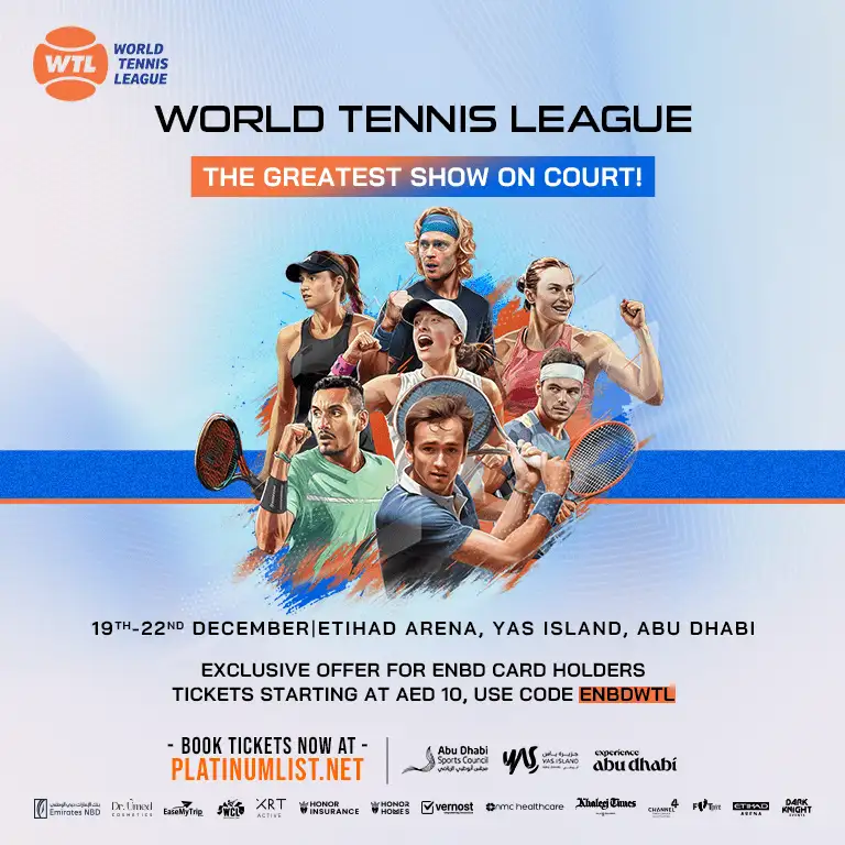 World Tennis League presents the Greatest Show on Court at Etihad Arena ...