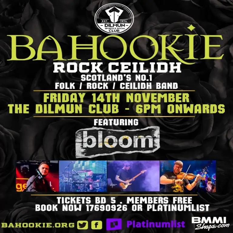 Bahookie Rock Ceilidh Live at The Dilmun Club, Bahrain - DubaiThingsToDo