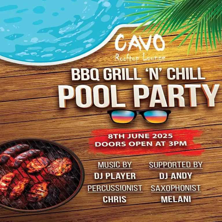 BBQ Grill & Chill Pool Party at Cavo Rooftop Bahrain - DubaiThingsToDo