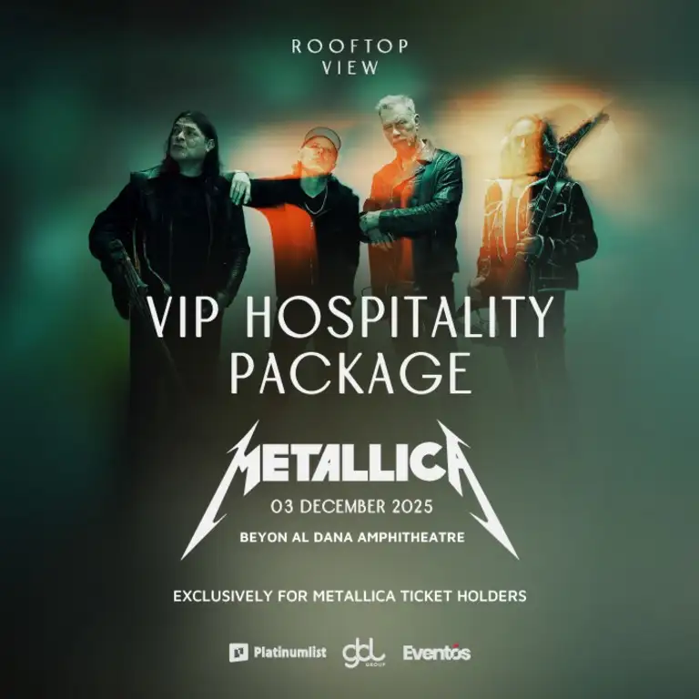 Rooftop View Metallica VIP Hospitality Package at Beyon Al Dana Amphitheatre - DubaiThingsToDo