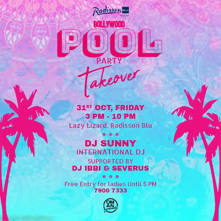 Bollywood Pool Party Takeover in Muscat - DubaiThingsToDo