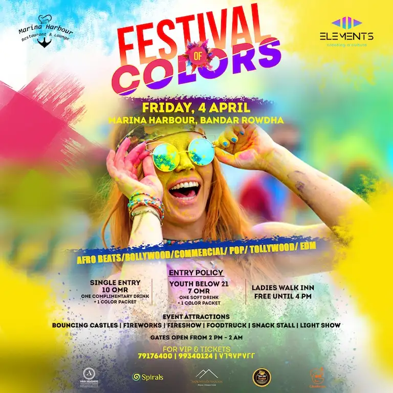 Festival of Colors in Marina Bandar Al Rowdha - DubaiThingsToDo