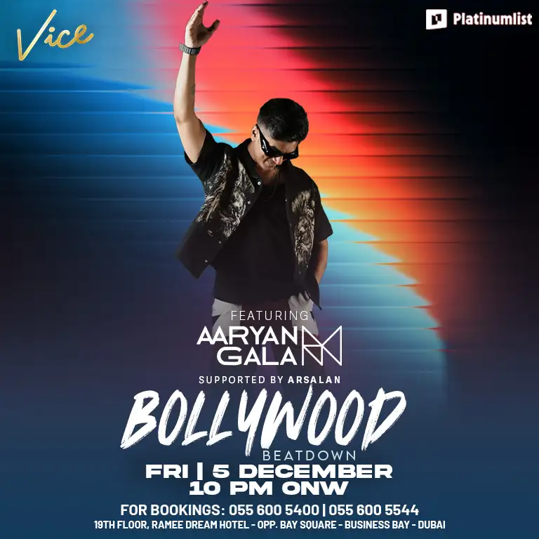 Bollywood Beatdown at Vice in Dubai | 05 December - DubaiThingsToDo