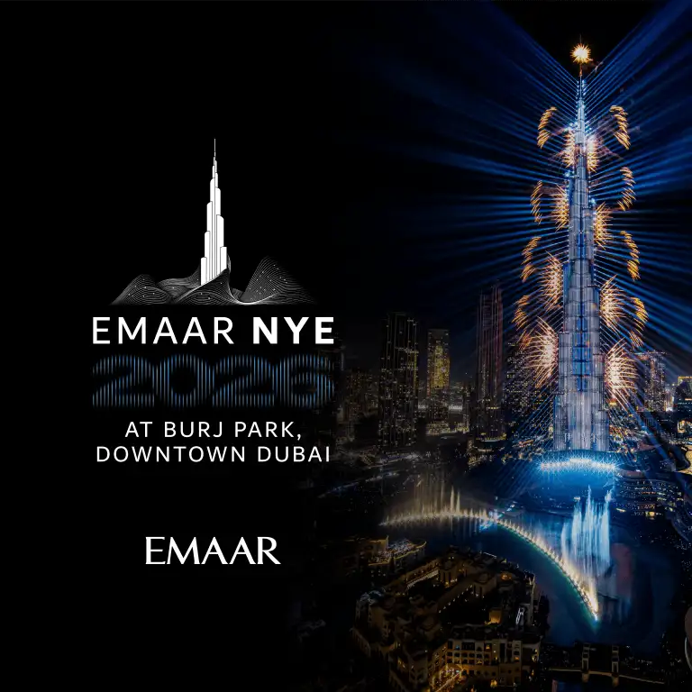 EMAAR New Year's Eve 2026 at Burj Park, Downtown Dubai - DubaiThingsToDo