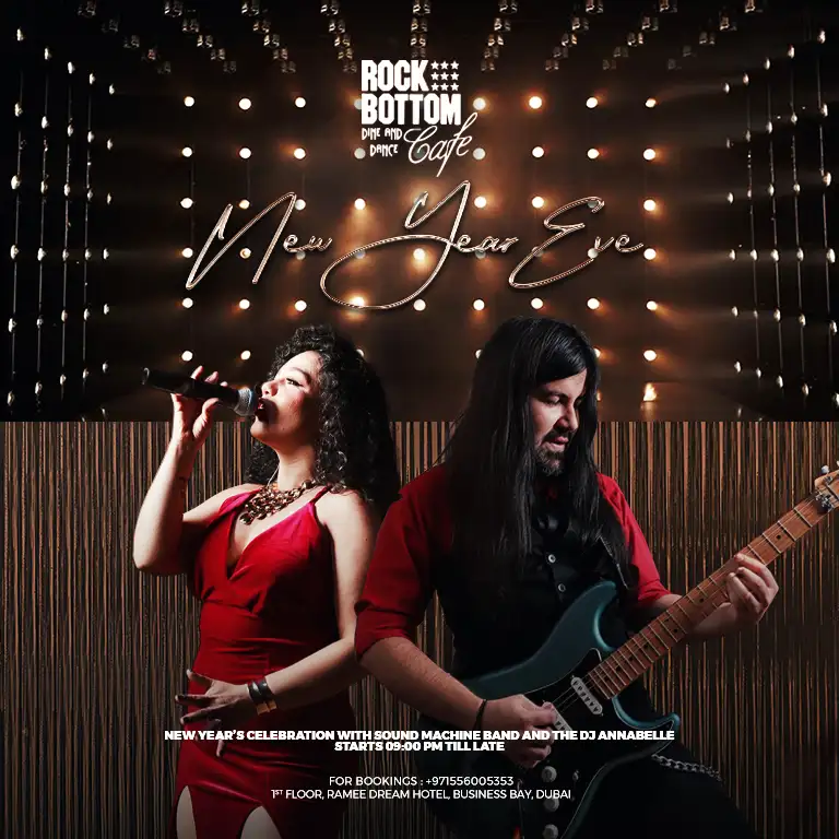 New Year's Eve at Rock Bottom Café - DubaiThingsToDo