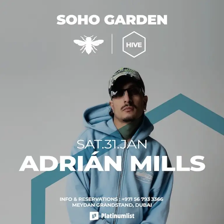 Adrián Mills at HIVE, Soho Garden Meydan in Dubai - DubaiThingsToDo