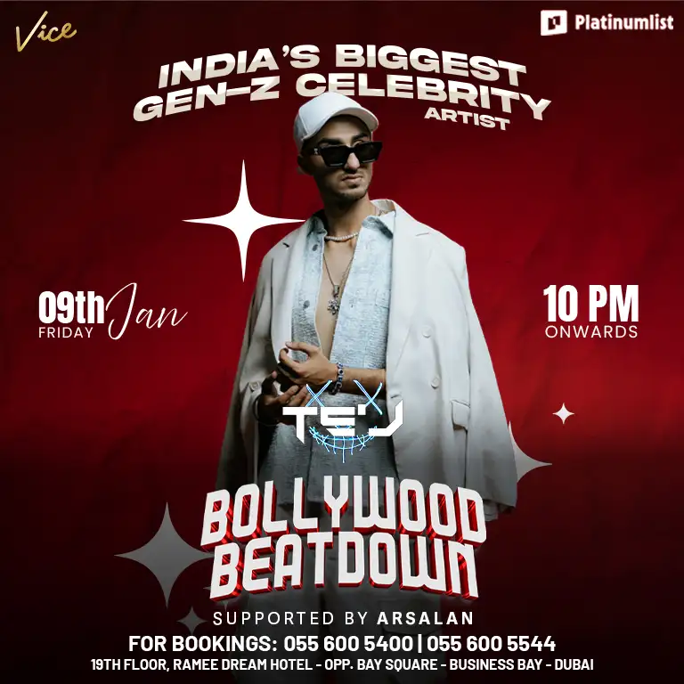 Bollywood Beatdown at Vice in Dubai | 09 January - DubaiThingsToDo