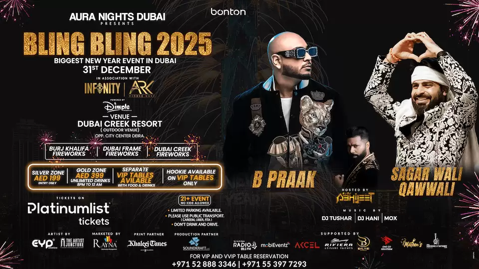 Bling Bling 2025 - NYE featuring B Praak & Sagar Wali Qawwali in Dubai ...