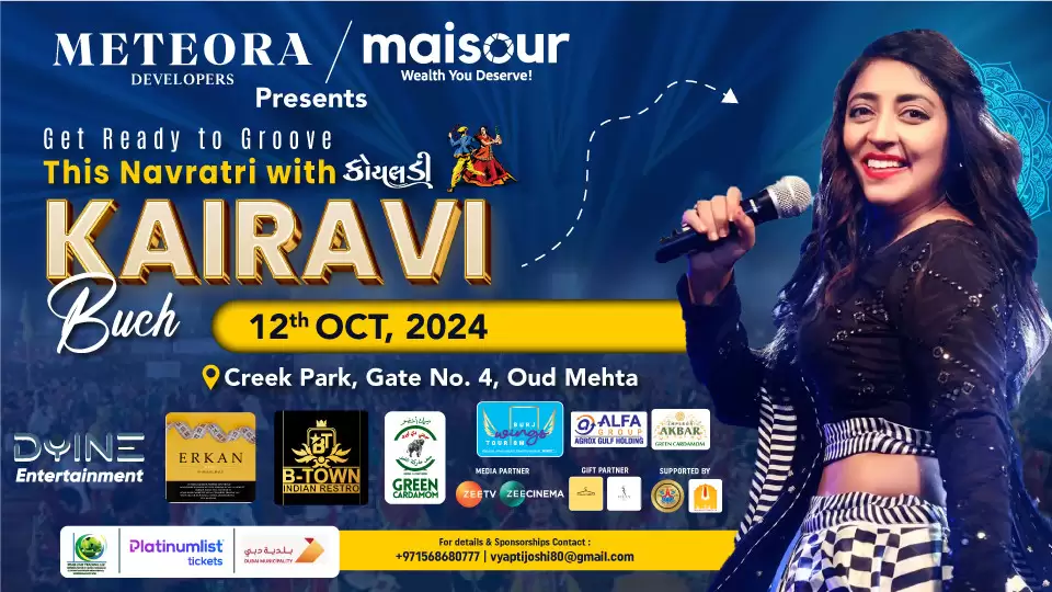 Garba Dandiya Navratri with Kairavi 2024 Live in Dubai - DubaiThingsToDo