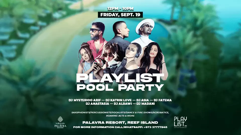 Playlist Pool Party at Palavra Resort, Reef Island - DubaiThingsToDo