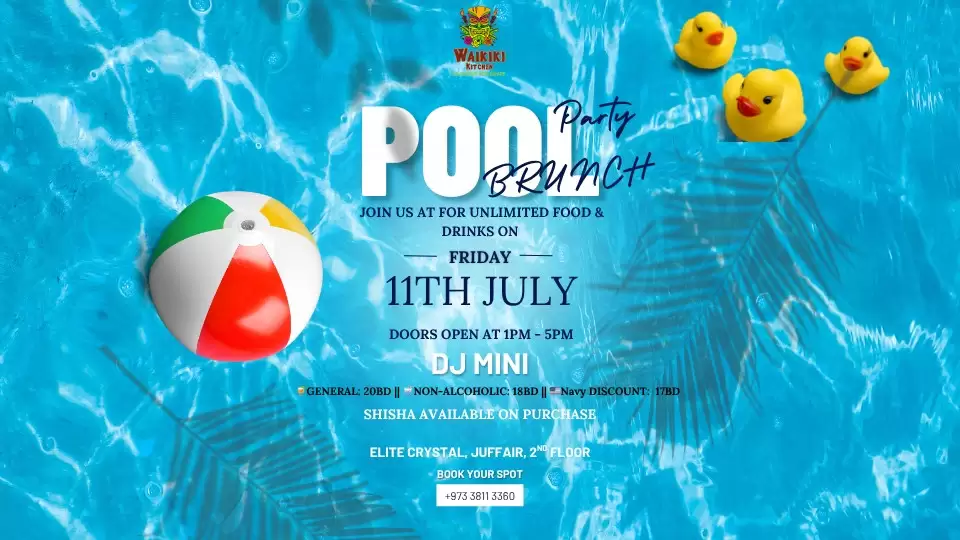 Pool Party Brunch at Wakiki Kitchen - Elite Crystal Hotel - DubaiThingsToDo
