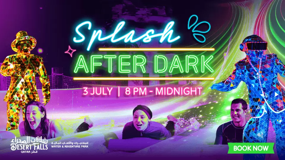Splash After Dark at Desert Falls Sea Caves Waterpark - DubaiThingsToDo
