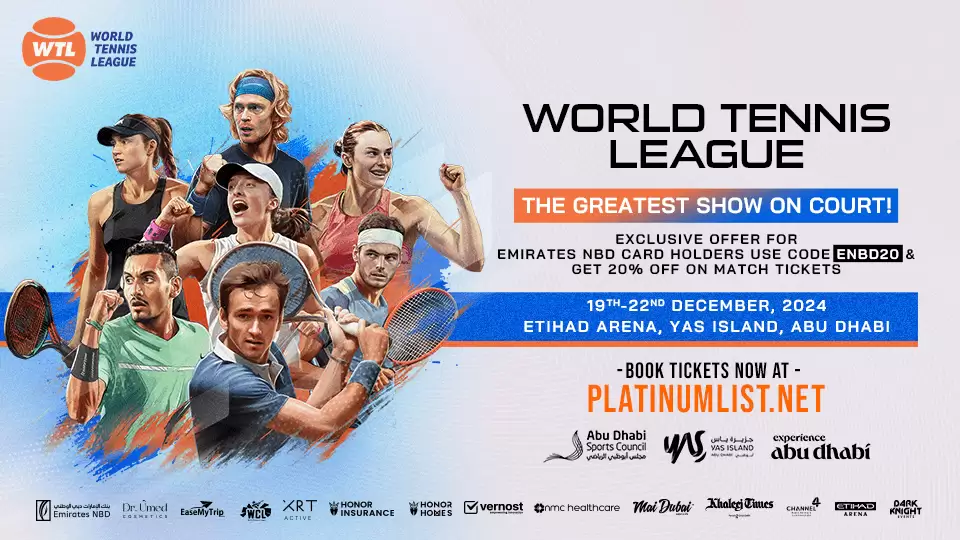 World Tennis League presents the Greatest Show on Court at Etihad Arena ...